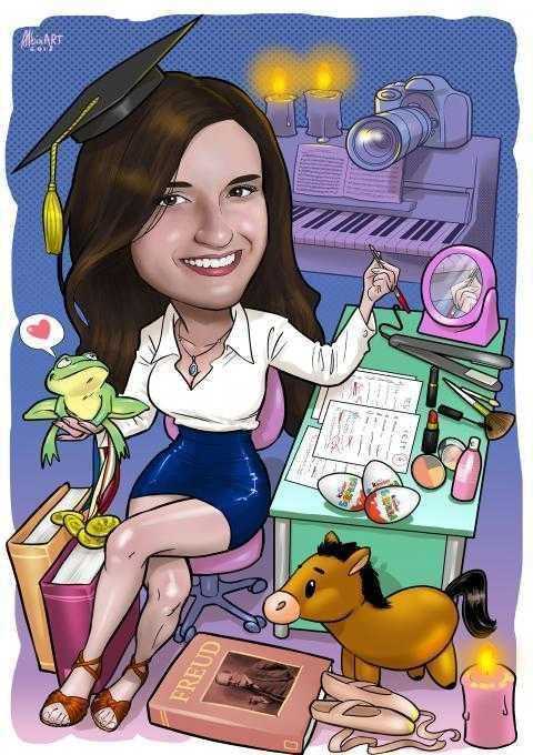 CARICATURE LAUREA: caricature e papiri laurea di ALBIX-ART online